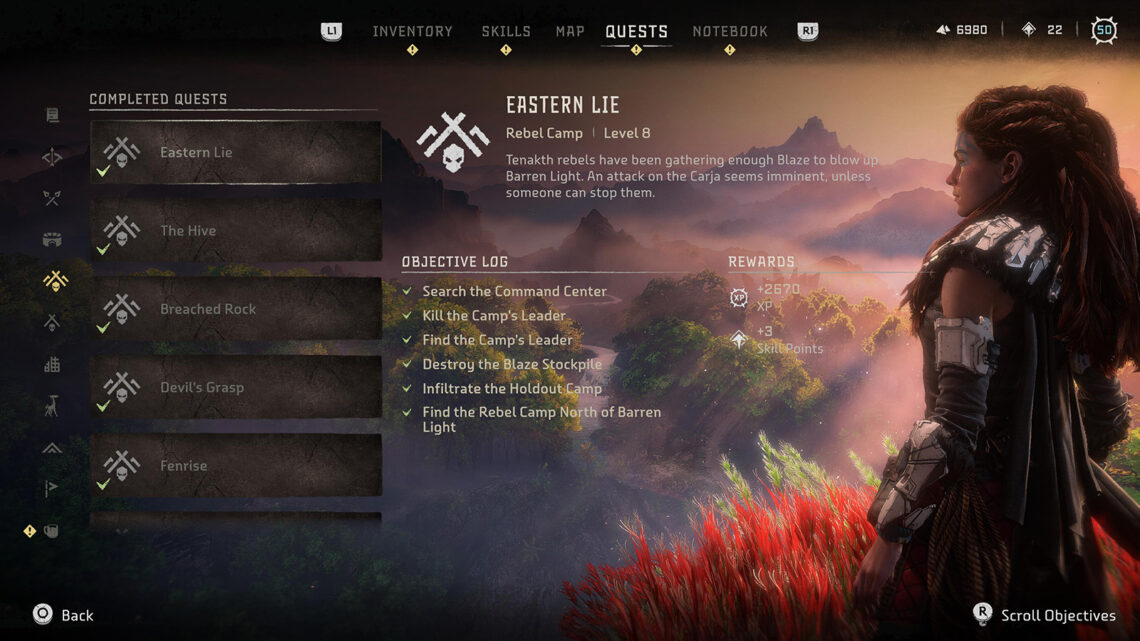 Horizon Forbidden West Mission List - All Quests