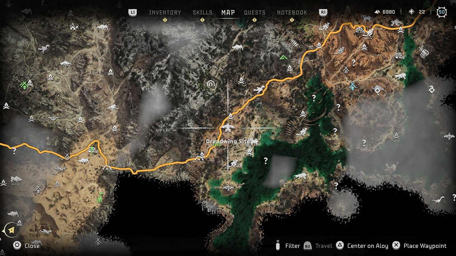 Horizon Forbidden West - All 4 Dreadwing Locations